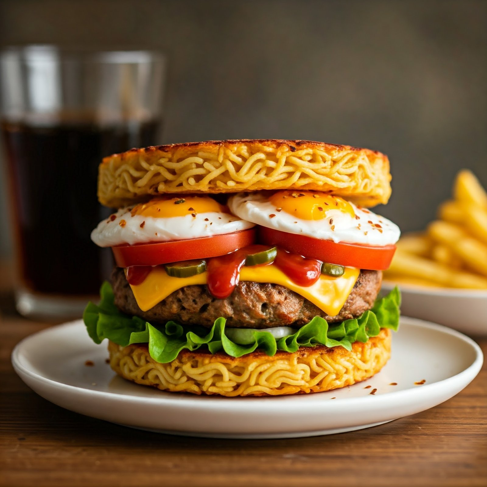 Yummy Ramen Burger Recipe| Quick & Crispy - Mingled Platter